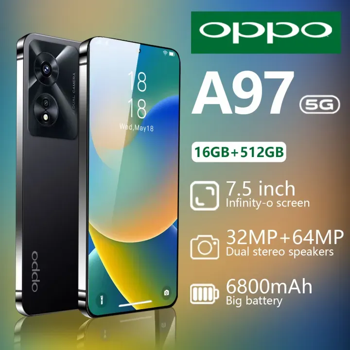 ใหม่ ของแท้ OPP0 A97 5G 7.5นิ้ว โทรศัพท์มือถือ รองรับ2ซิม Smartphone 4G/5G โทรศัพท์สมา แรม16GB ...