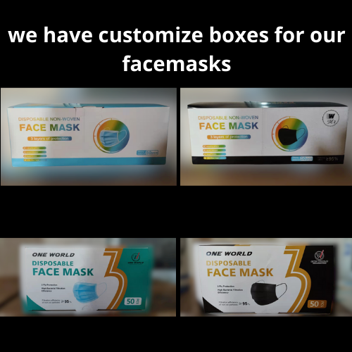 [SYS] ONE WORLD 3 PLY DISPOSABLE FACEMASK WITH BOX(naka customize po ...