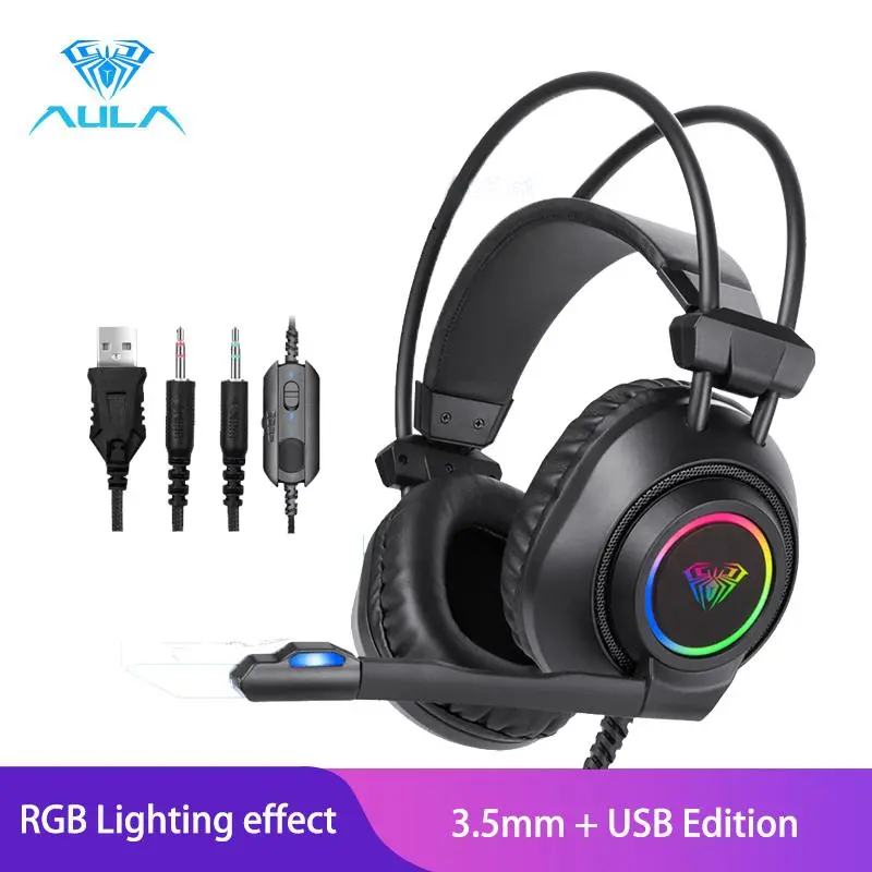 Aula G91 Gaming Headphones Computer Gamer Deep Bass For Laptop，Noise ...