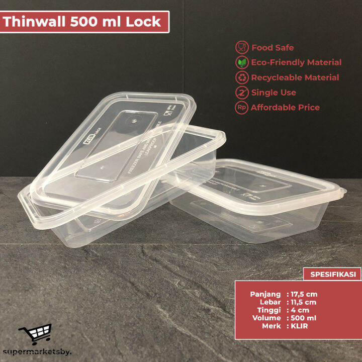 Thinwall LOCK 500 ml / Kotak Makan LOCK 500 ml KLIR | Lazada Indonesia