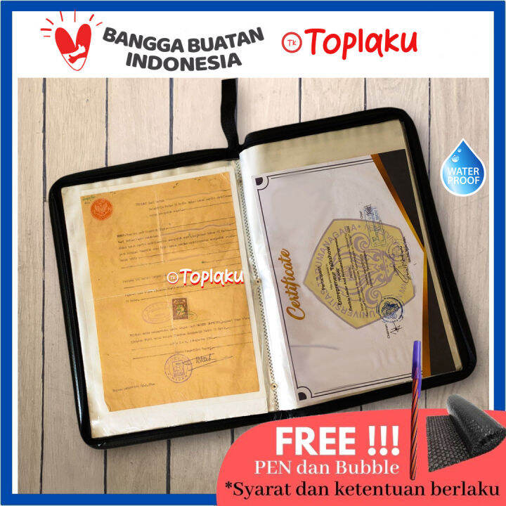 TOPLA Map File Dokumen Plastik Resleting Anti Air F4/Folio Dokumen ...