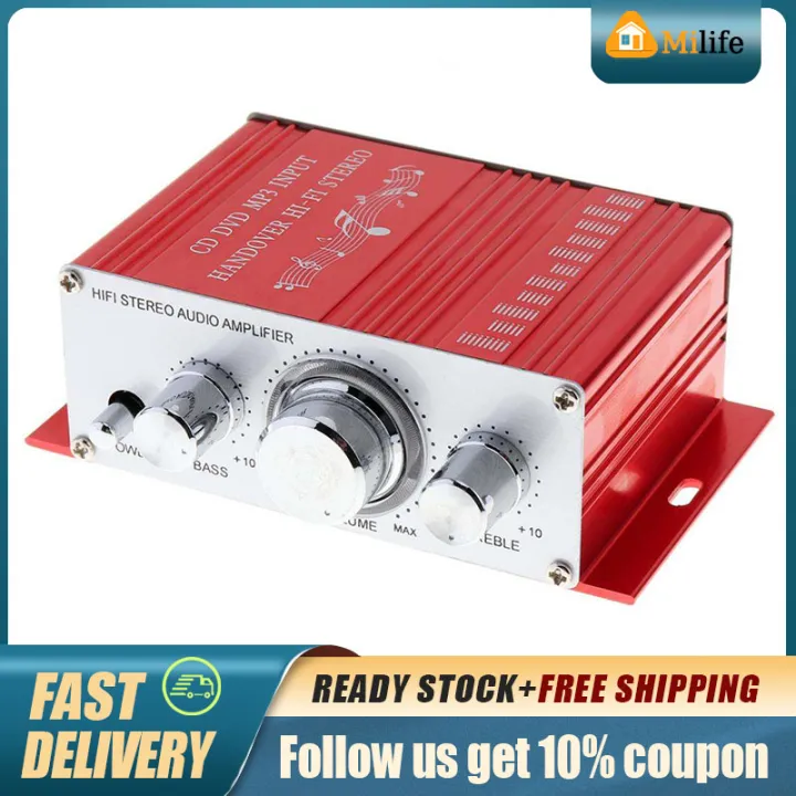 【Original + 24 hours delivery】Mini Car Amplifier Motorcycle Home Boat ...