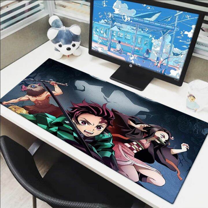 Mouse Pad Cartoon Demon Slayer Gamer Deskmat Rubber Mat Keyboard Pads ...