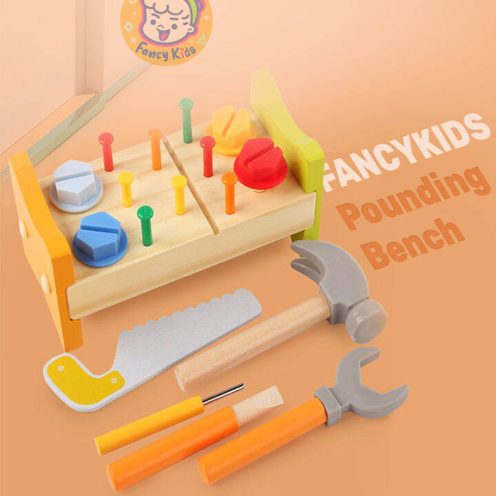 Wooden Pounding Bench / Hammering Toy / Peg Knocking Toy / Montessori ...