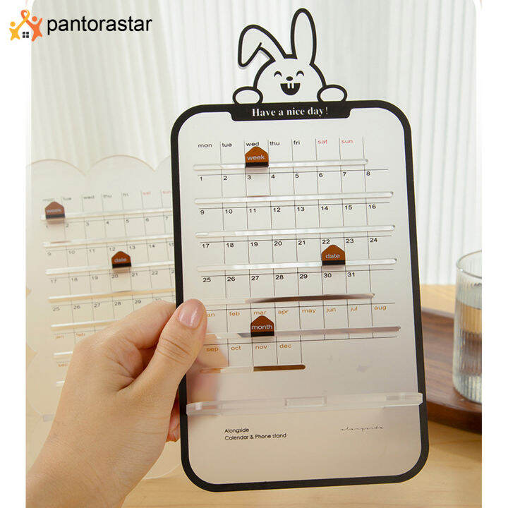 [Pantorastar] Bulanan Kalender Desktop Multifungsi Lucu Maunal Akrilik ...