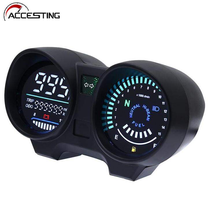 Speedometer Newest Digital Dashboard Led Electronics Motorcycle Rpm ...