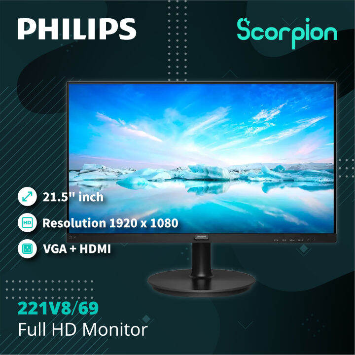Philips 221V8/69 LCD Monitor | Lazada