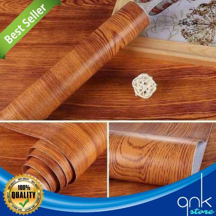 Wallpaper Dinding Motif Kayu 45cm x 10m Jati Coklat Wallpaper Sticker ...