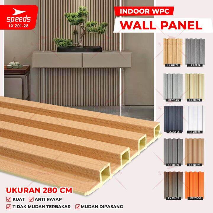 SPEEDS Wallpanel WPC Kisi Premium Wood Panel Wall Decor Hiasan 3D Kreatif Waterproof Aman 201-28 ...