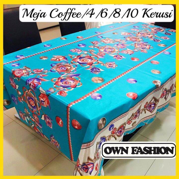 Lapik Meja Korea Shining Blue Corak 3D Alas meja Waterproof & Lembut ...