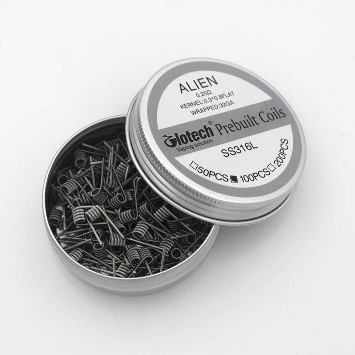Glotech 100pieces/box Alien Clapton Premade Coils Alien Clapton ...