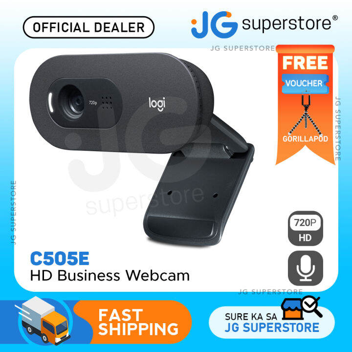Logitech C505e HD Business Webcam 720p 30fps with Microphone, Mono Long ...