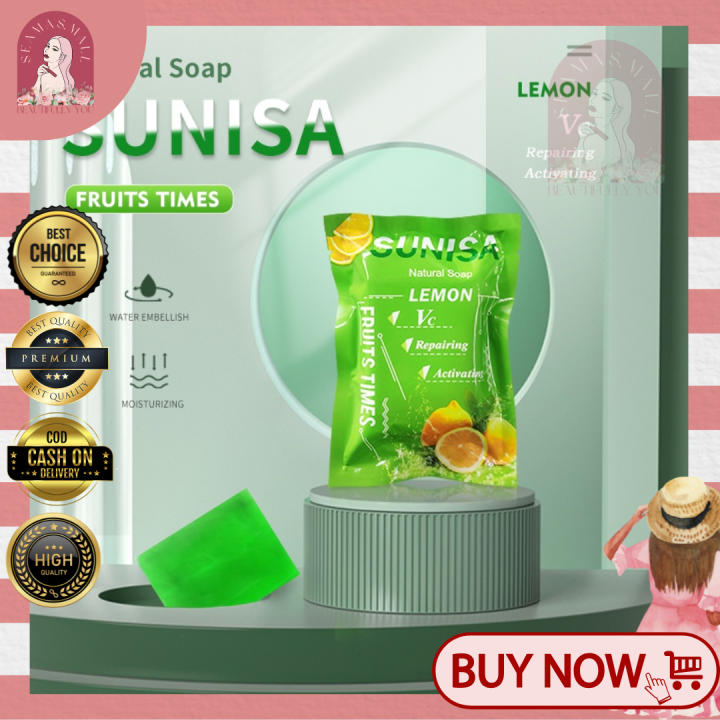 🔥 SEAMAS BEAUTY 100% ORIGINAL SUNISA ORGANIC VITAMIN C VC LEMON SOAP ...