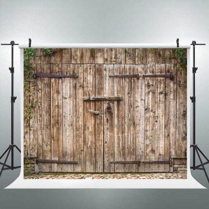 Rustic Wooden Barn Door Photography Backdrop Farmhouse 7x5ft Retro ...