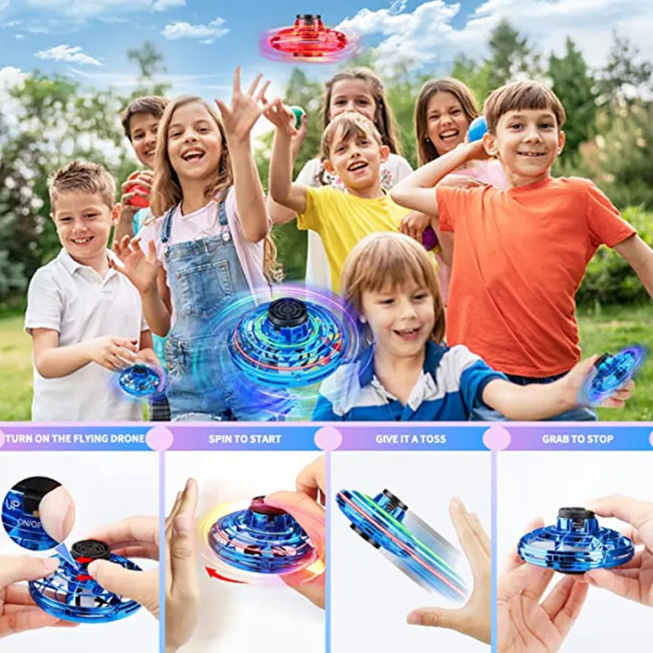 UFO Fidget Magic Flying Spinner for Kids Hand Operated s Small Sensor ...