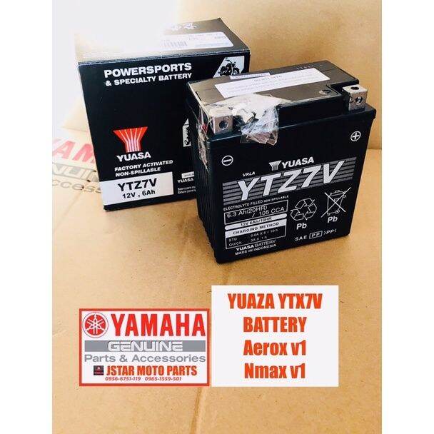 ♛BATTERY YUASA YTZ7V 12V 6Ah AE AEROX V1 V2 NMAX V1 V2 YAMAHA GENUINE ...