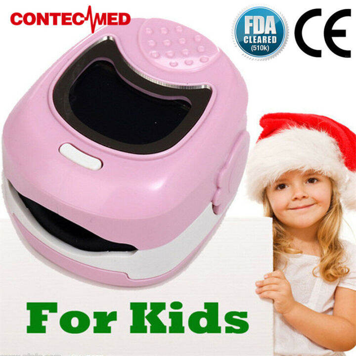 CONTECMED CMS50QA Pink Pediatric Finger Pulse Oximeter Kids Children ...