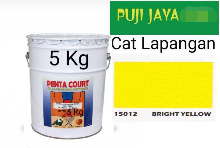 Cat lapangan warna Kuning Penta court Bright yellow (5kg) spesial ...