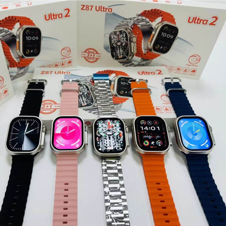 Ultra 2 NEW Z87 Ultra With 3 Different Straps Finger Sensor Compass NFC ...
