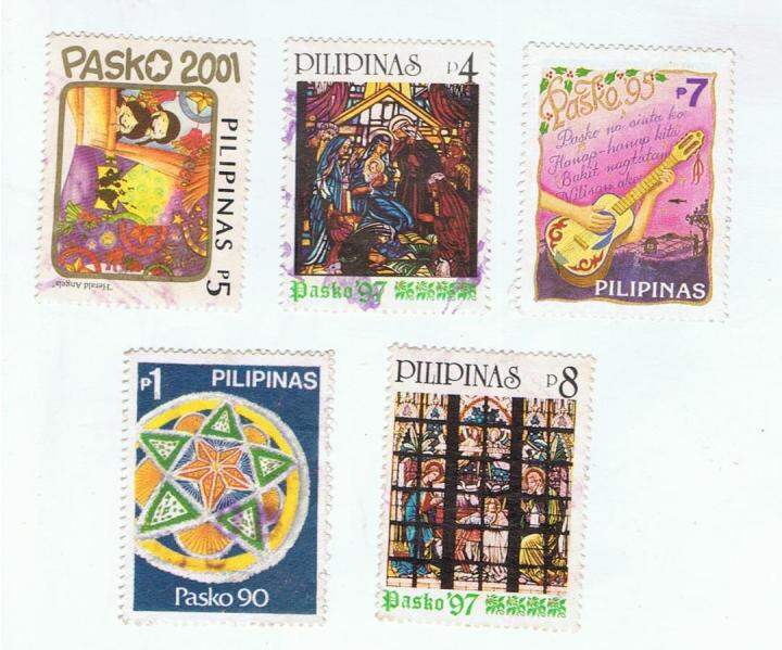 5 pcs. DEFFERENT TYPE OF PILIPINAS PASKO USED STAMP | Lazada PH