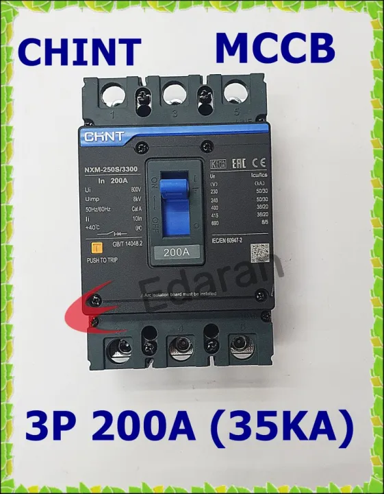 CHINT 3P 200A 35KA MCCB (NXM-250S) | Lazada