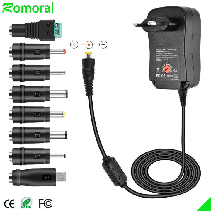 3v 4.5v 5v 6v 7.5v 9v 12v 2a 2.5a Ac / Dc Adapter Adjustable Power ...