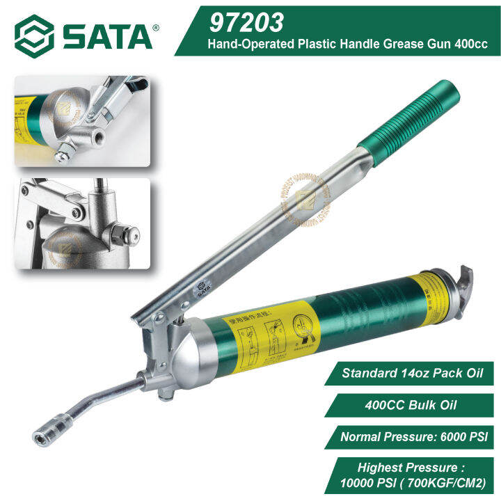 SATA [ 97203 ] Hand-Operated Plastic Handle Grease Gun 400cc | Lazada