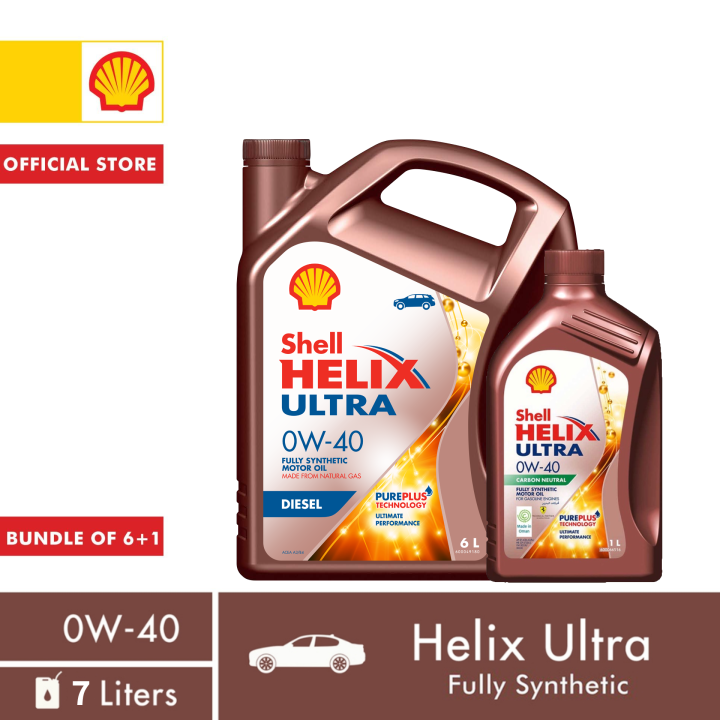 Shell Helix Ultra Diesel 0W-40 6+1Liters | Lazada PH