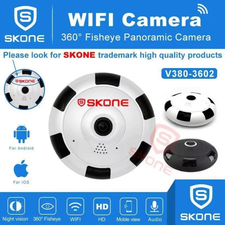 V380s Panoramic Wifi IP Camera Fisheye 360 Night Vision | Lazada PH