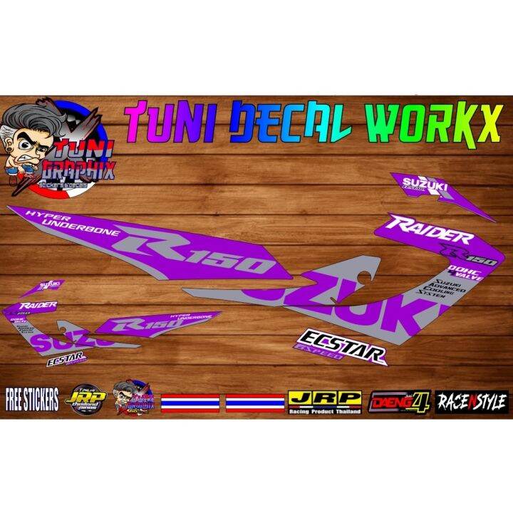 Suzuki Raider 150 MOTOGP Edition 2020 Carb Stock Decals (VIOLET) w ...