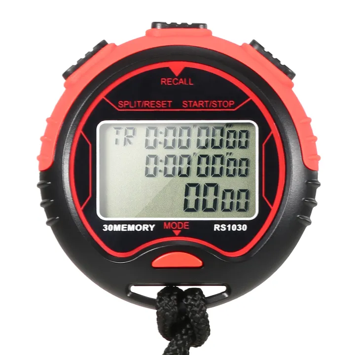 Professional Digital Stopwatch Timer Waterproof Digital Handheld LCD ...