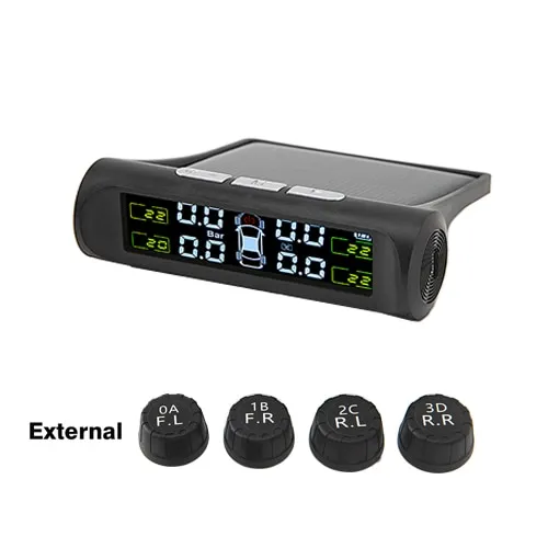 Hippcron Tire Pressure Alarm Sensor Monitor System Internal / External Tpms Car Display ...