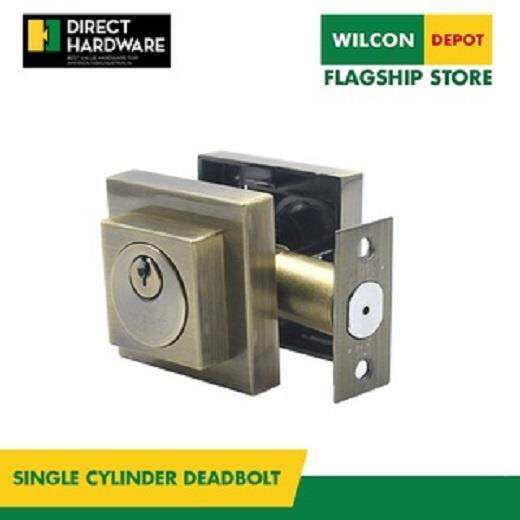 DIRECT HARDWARE Single Cylinder Deadbolt Door Lock TL D501-AB by Wilcon ...