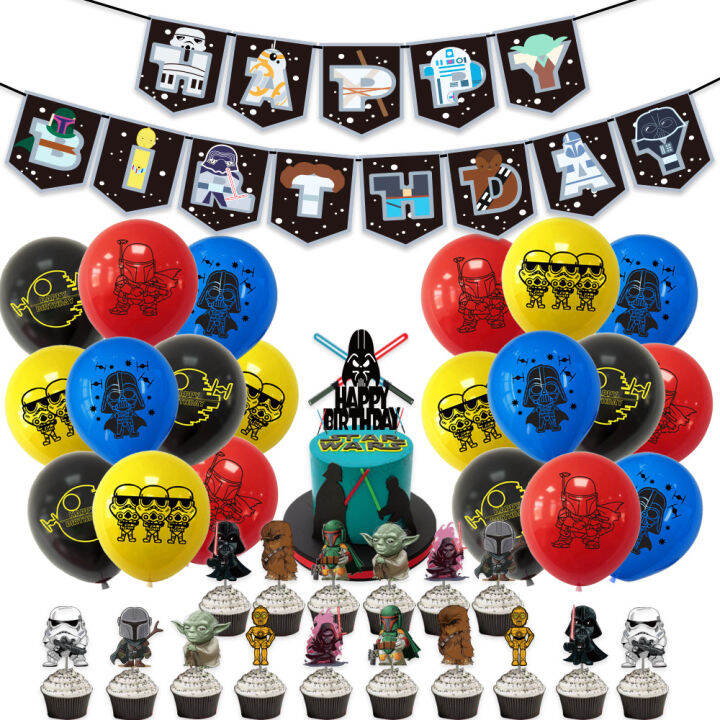 StarWars Mandalorians Theme Party Decoration Latex Balloon Set Anime ...