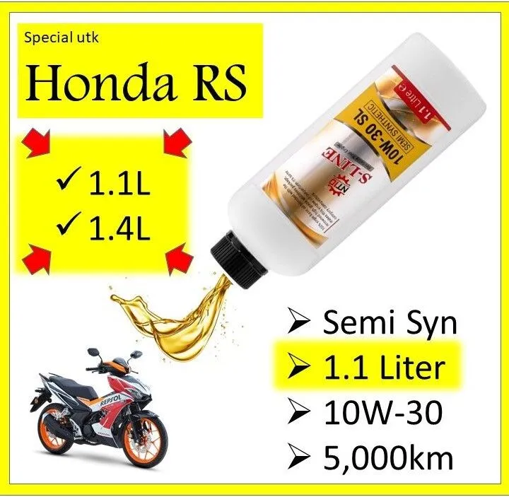 NT10 S-LINE 10w30 1.1 Liter Semi Synthetic Motorcycle Engine Oil Honda ...