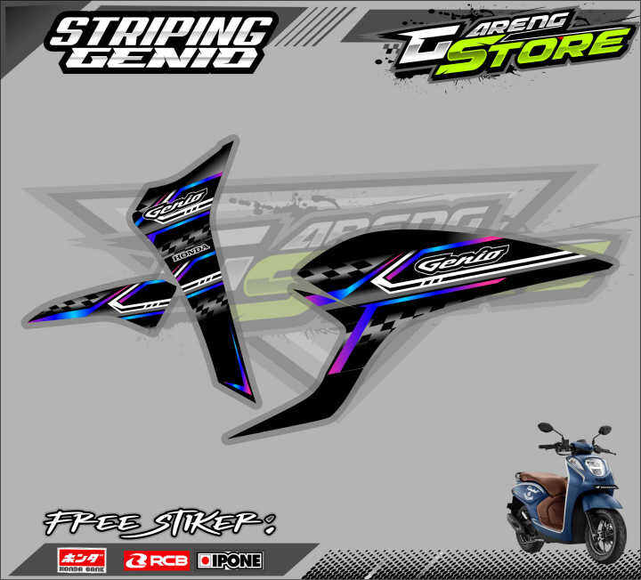 STRIPING VARIASI HONDA GENIO / STICKER LIST MOTOR GENIO | Lazada Indonesia
