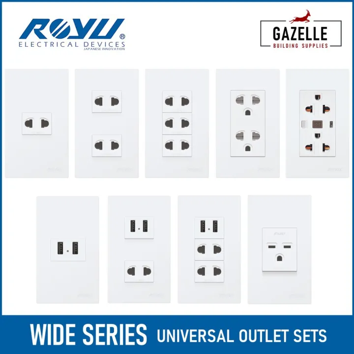 Royu Wide Series Outlet Sets - Universal Duplex Universal Telephone ...
