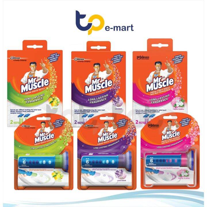 Mr Muscle Fresh Discs Starter 6's / Refill 12's | Lazada
