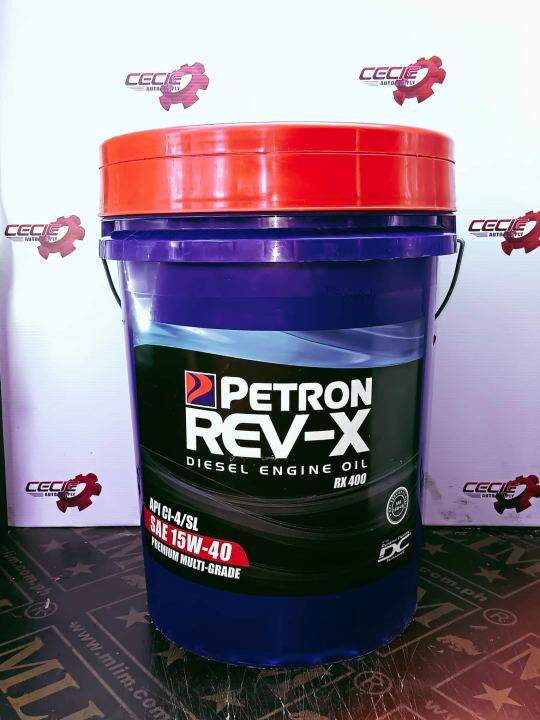 Petron Rev X RX400 SAE 15W40 Premium Multigrade Diesel Engine Oil 18L | Lazada PH