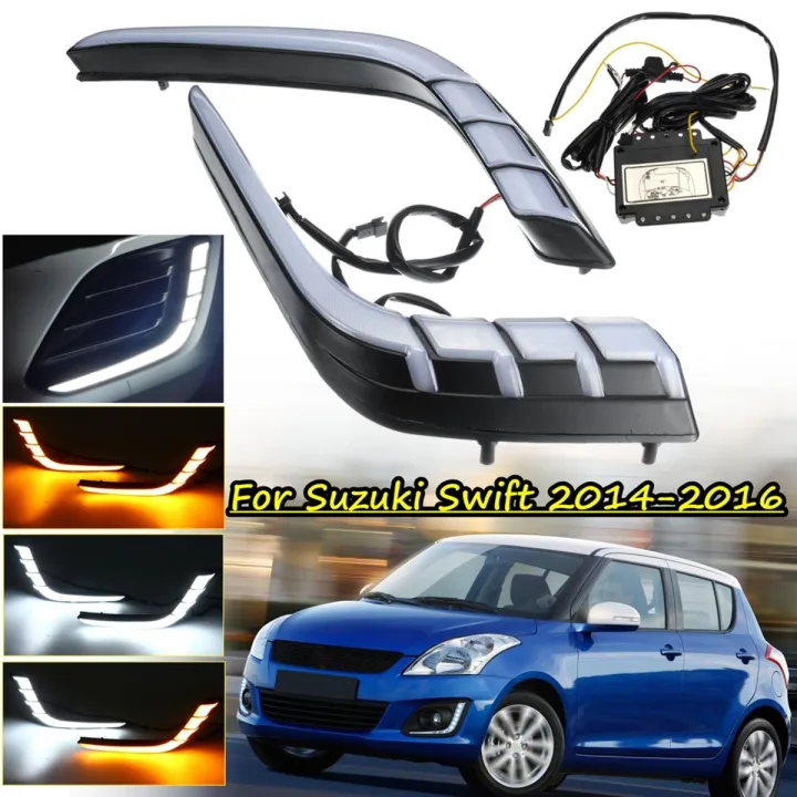 xuming 1 Pair LED DRL Daytime Running Lights Lamp For Suzuki Swift 2014 ...