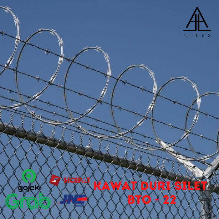 Kawat Duri Silet BTO 22 Razor Wire/ Kawat Anti Maling Galvanized ... Kawat Duri Silet BTO 22 Razor Wire/ Kawat Anti Maling Galvanized ...