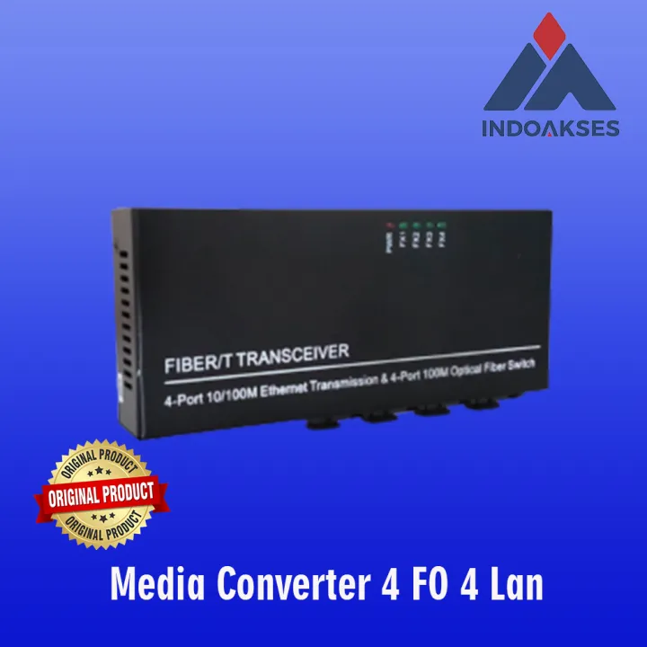 Media Converter 4 Port FO 4 Port LAN Switch Fiber Optic 4 SC 4 RJ45 PoE | Lazada Indonesia