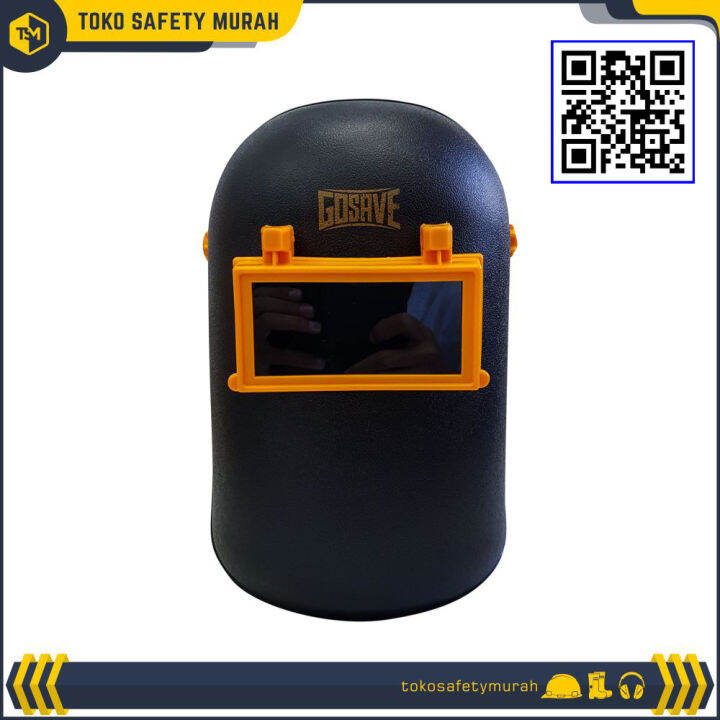 Kedok Las GOSAVE / Face Shield Welding Safety Helmet / Topeng Las Topi ...