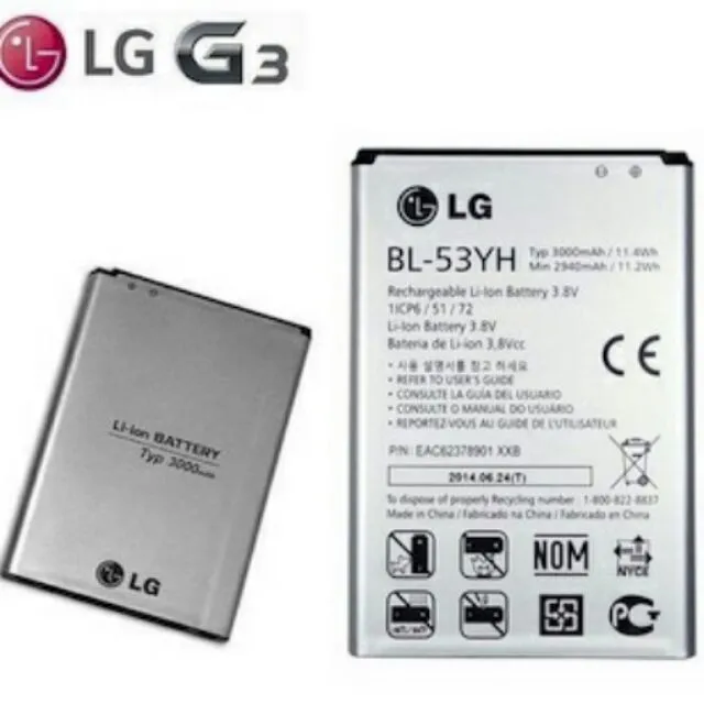 yo- ORIGINAL LG Battery （53-YH）G3，D855，D850，LS990，F400，F460，D858 ...