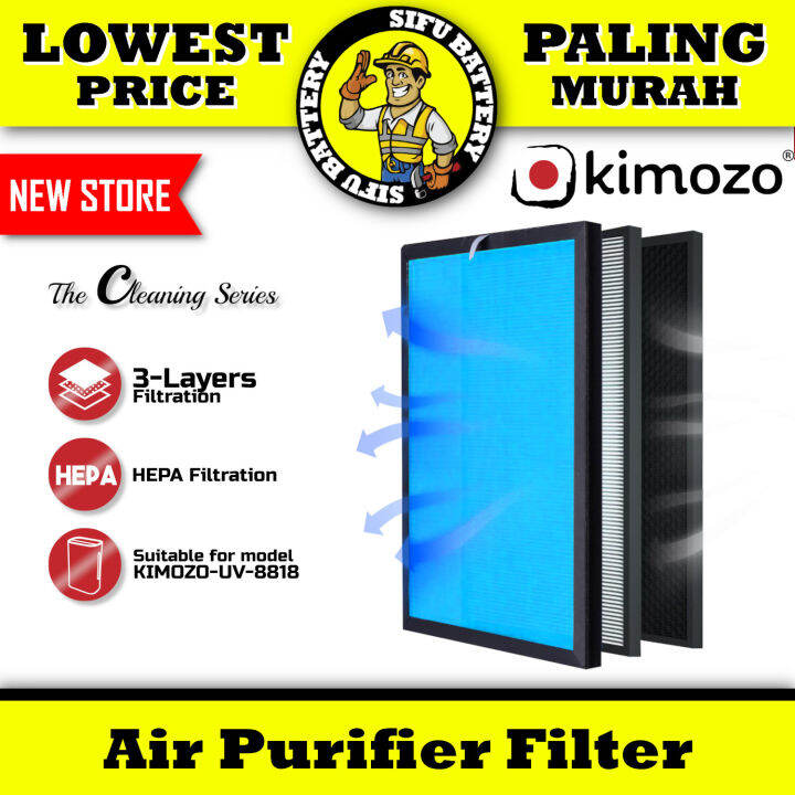 KIMOZO-UV-8818 Air Purifier 3-Layer Composite Filter Replacement (Pre ...
