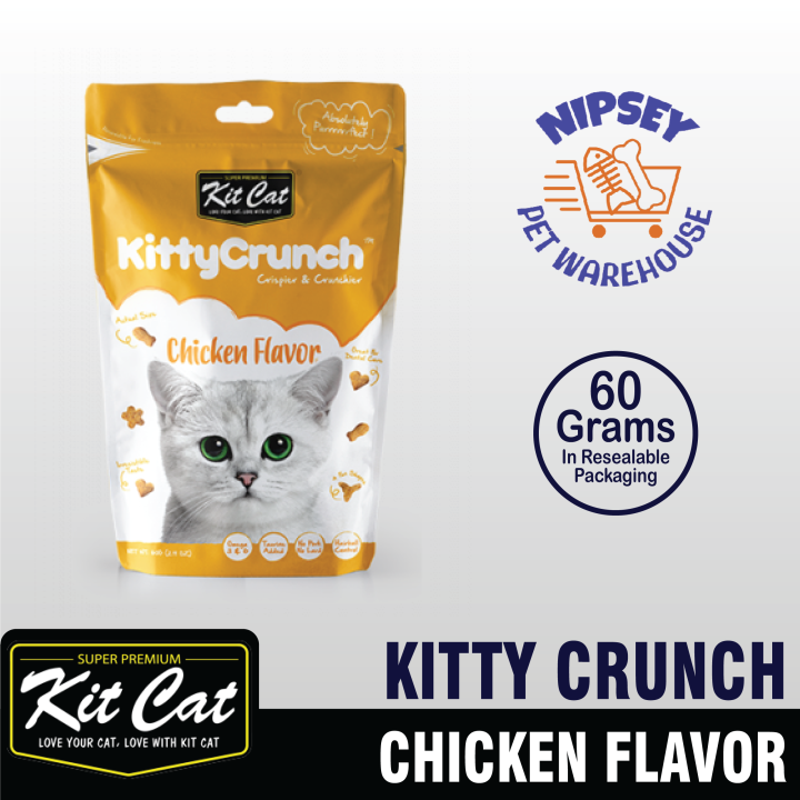 KIT CAT Kitty Crunch Chicken Flavor Cat Treats 60g | Lazada PH
