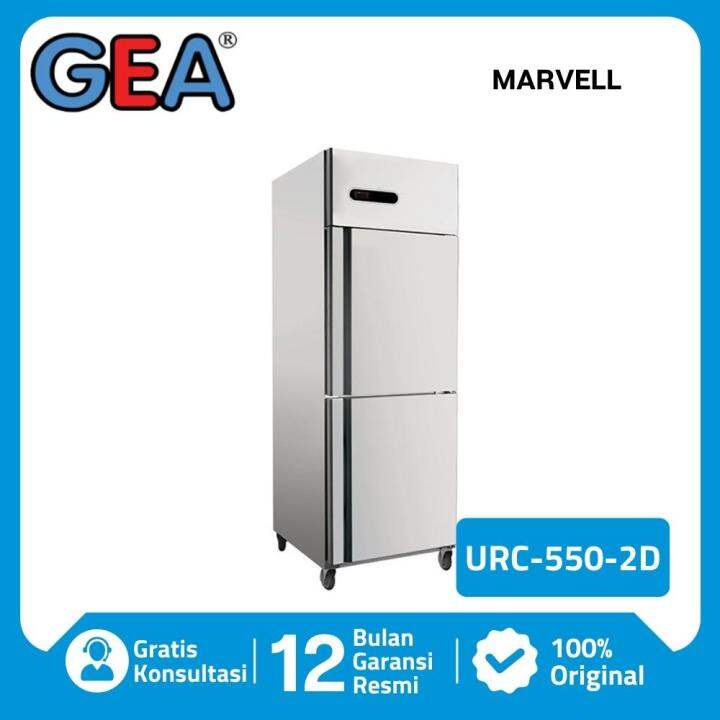GEA URC-550-2D UPRIGHT FREEZER KITCHEN 2 PINTU STAINLESS STEEL GARANSI ...