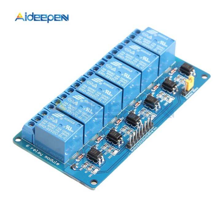 Dc 5v 6 Channel Relay Module With Light Coupling Optocoupler Insulation ...