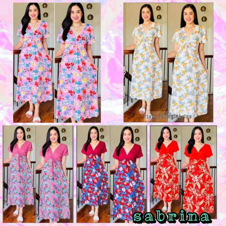 TrickSy COMBI FLORAL MAXI DRESS FOR ADULT FIT SMALL to LARGE BODY FRAME ...