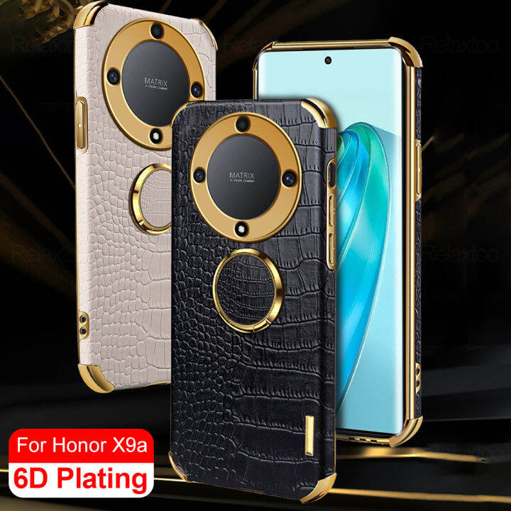 Plating Camera Protect Leather Case For Honor X9A 5G Honer Xonor X9 A X ...